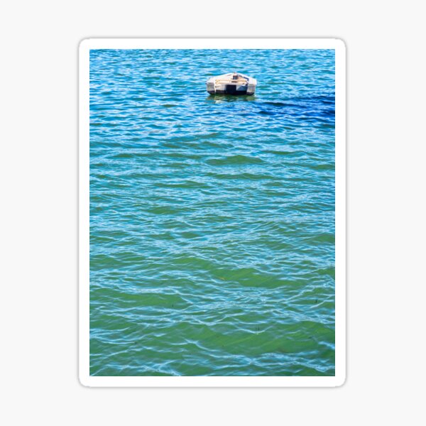 "Small Boat In The Harbour" Sticker for Sale by urbanfragments | Redbubble