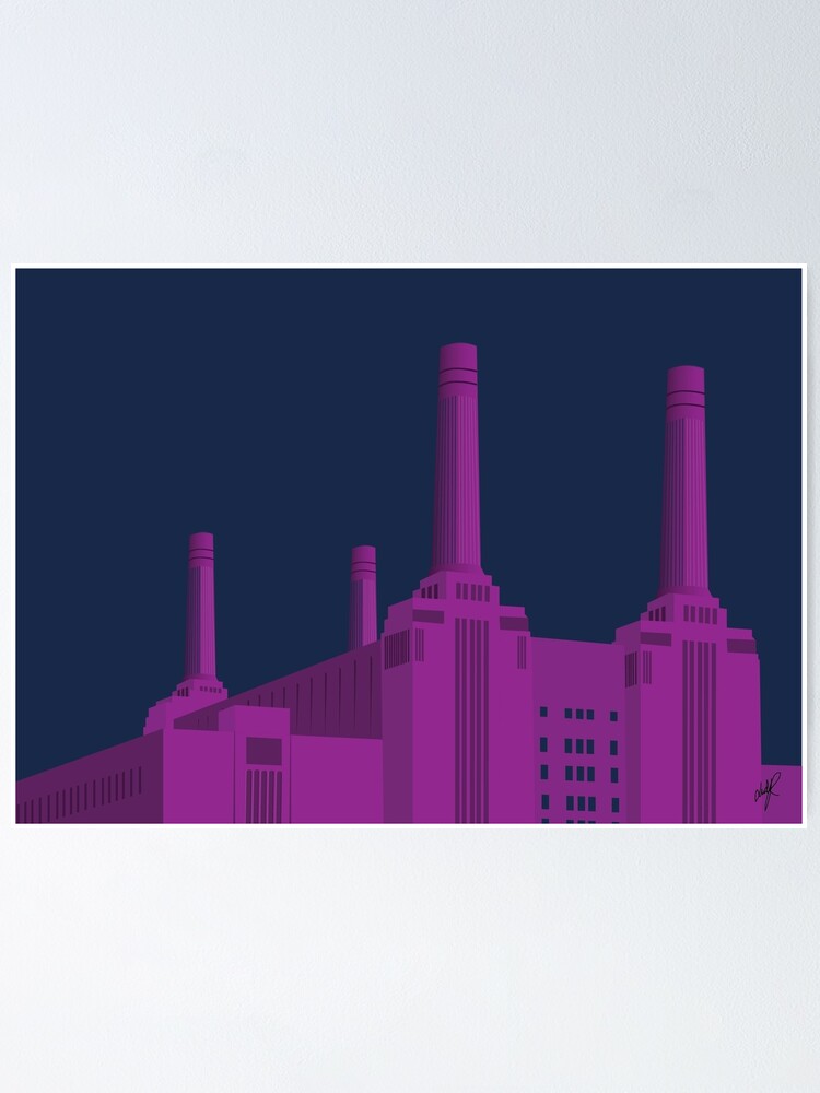 "Battersea Power Station" Poster for Sale by lidiaranns-art | Redbubble