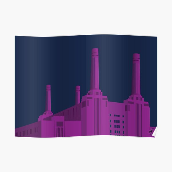 "Battersea Power Station" Poster for Sale by lidiaranns-art | Redbubble