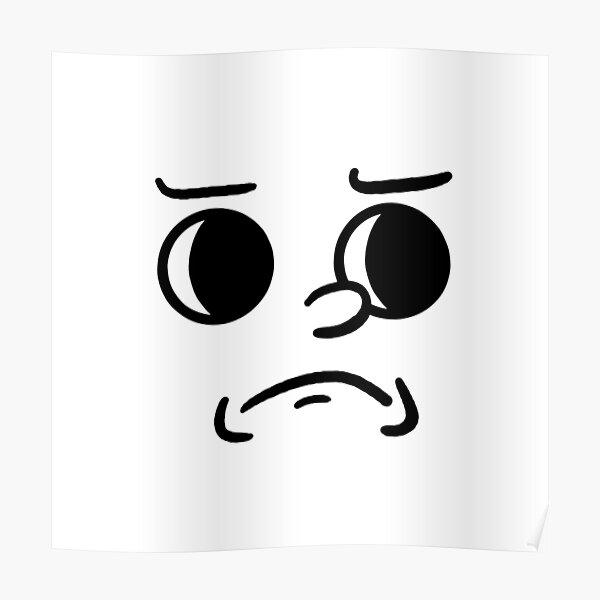 "cartoon sad face" Poster for Sale by RezShop | Redbubble