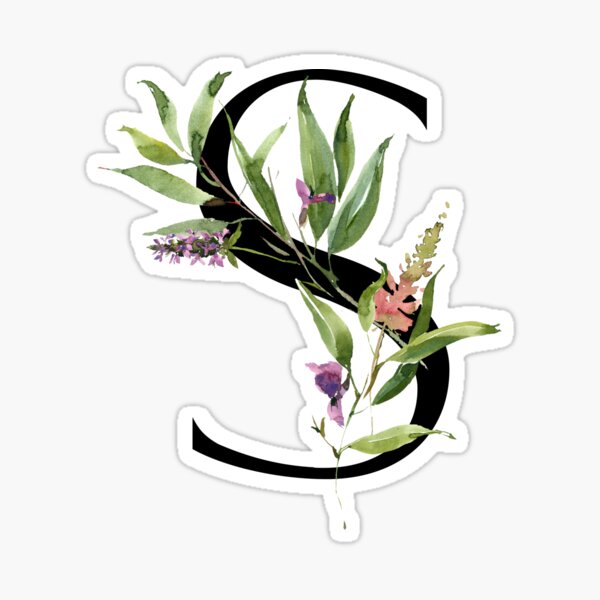 "Letter S" Sticker for Sale by WildAliceArt | Redbubble