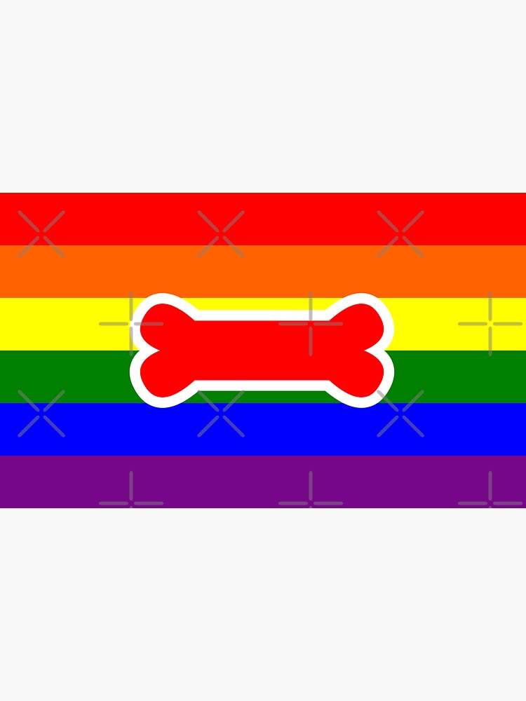 "Rainbow Pup Pride Flag" Sticker for Sale by tailspace | Redbubble