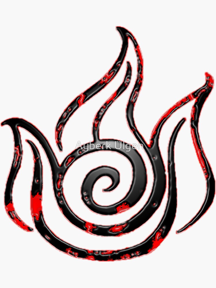 "ATLA Fire Nation Symbol artwork" Sticker for Sale by lifewasawillow ...