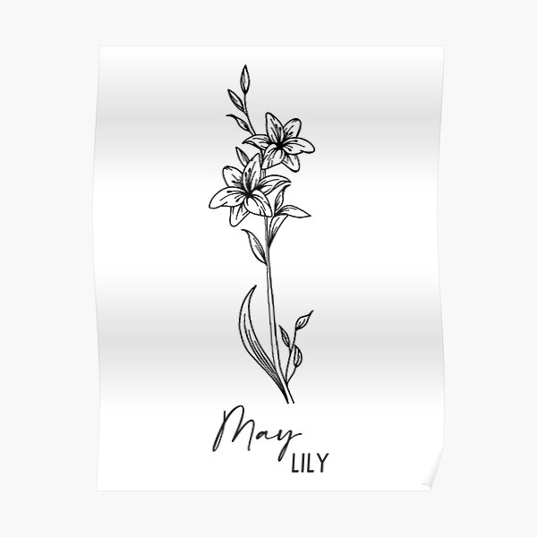 "May Birth Flower" Poster for Sale by jamie-beth07 | Redbubble