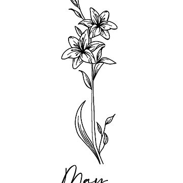 "May Birth Flower" Sticker for Sale by jamie-beth07 | Redbubble