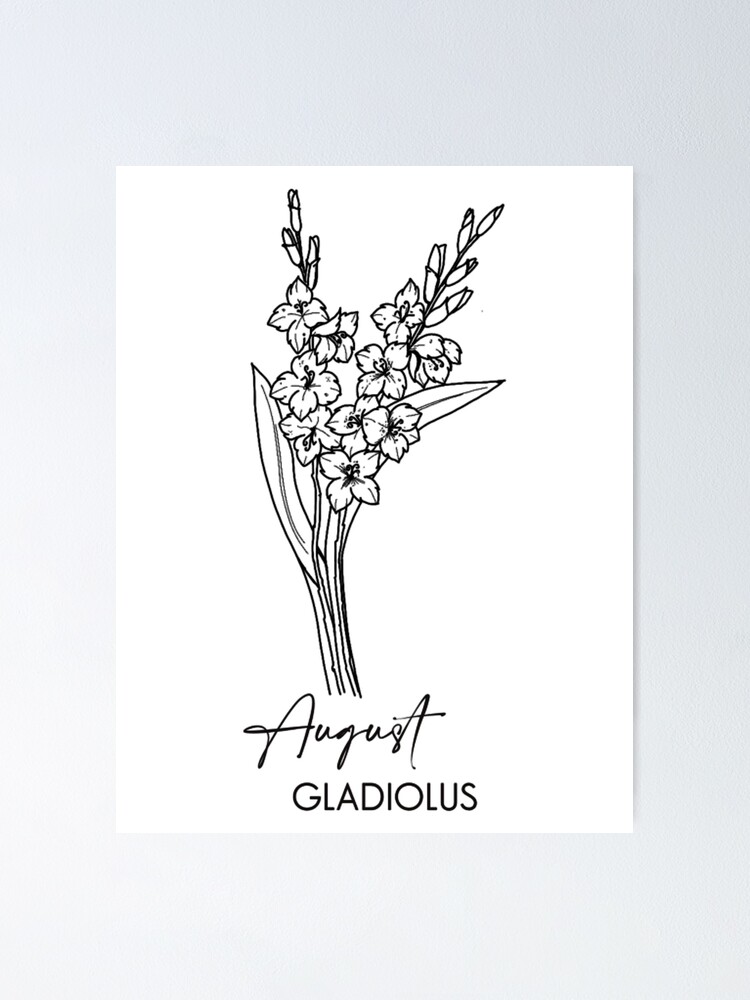 "August Birth Flower" Poster for Sale by jamie-beth07 | Redbubble