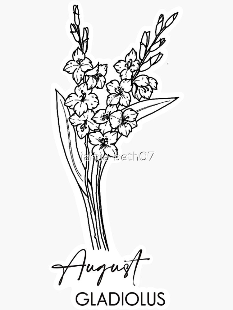 "August Birth Flower" Sticker for Sale by jamie-beth07 | Redbubble