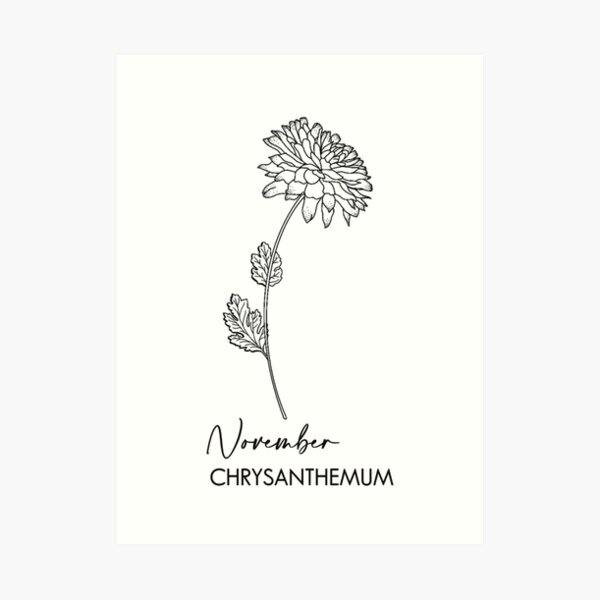 "November Birth Flower" Art Print for Sale by jamie-beth07 | Redbubble
