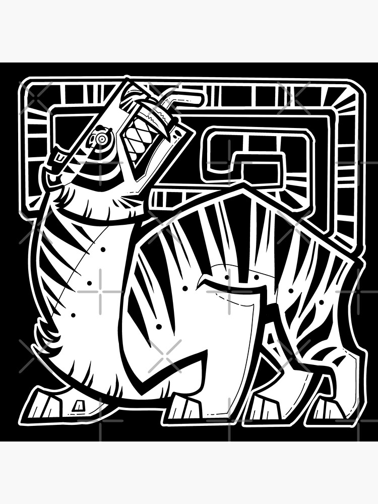 "Cubic Twisted Tiger V1 [White]" Poster for Sale by PaleoPanthera ...