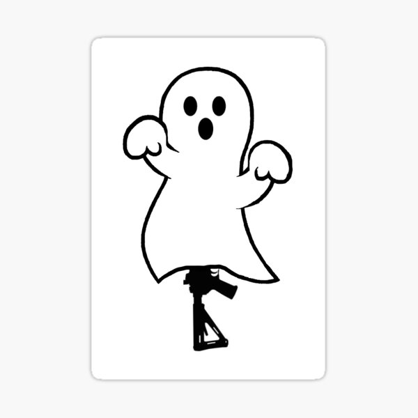 "Spooky Ghost Gun" Sticker for Sale by ChadsGangrenous | Redbubble