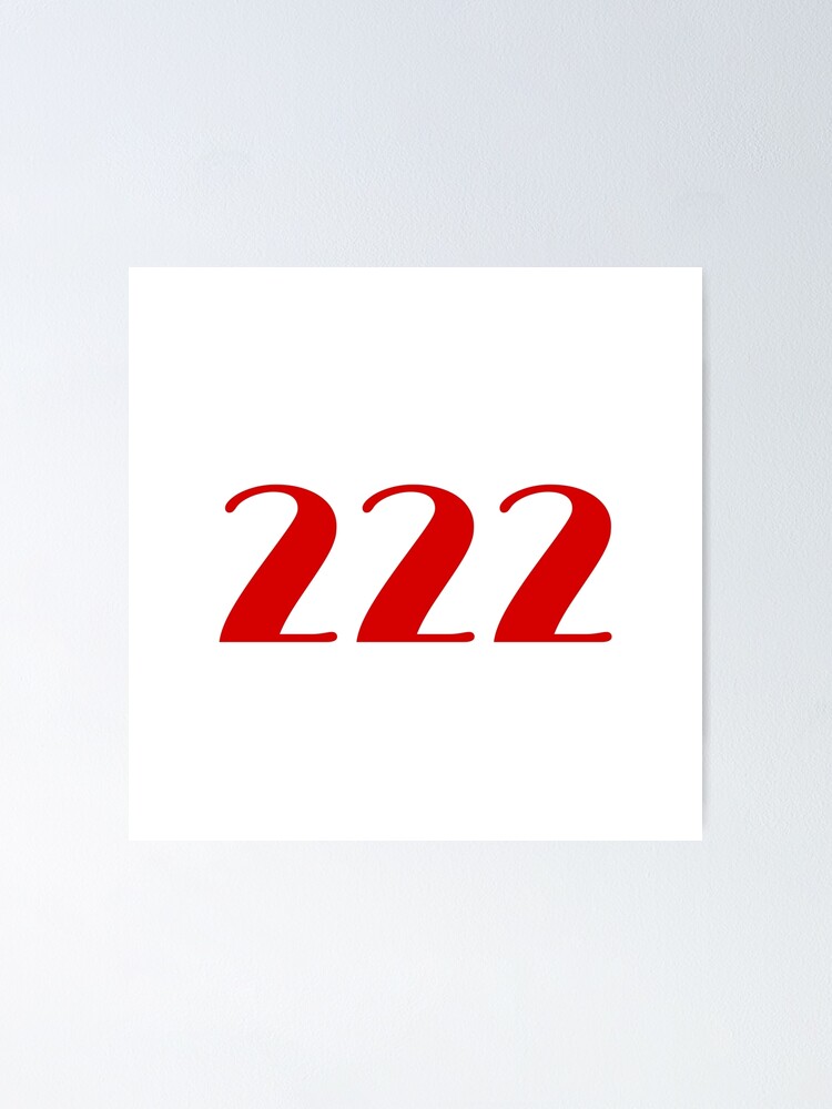 "Angel number 222" Poster for Sale by Tree-Vega | Redbubble