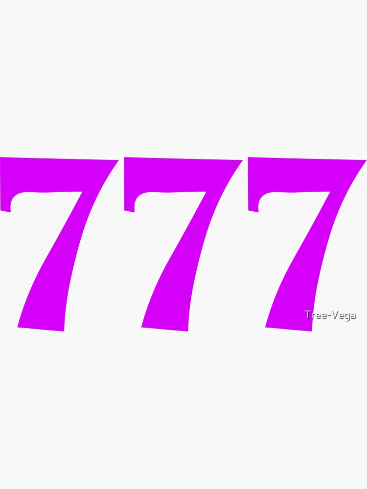 "777 angel number" Sticker for Sale by Tree-Vega | Redbubble