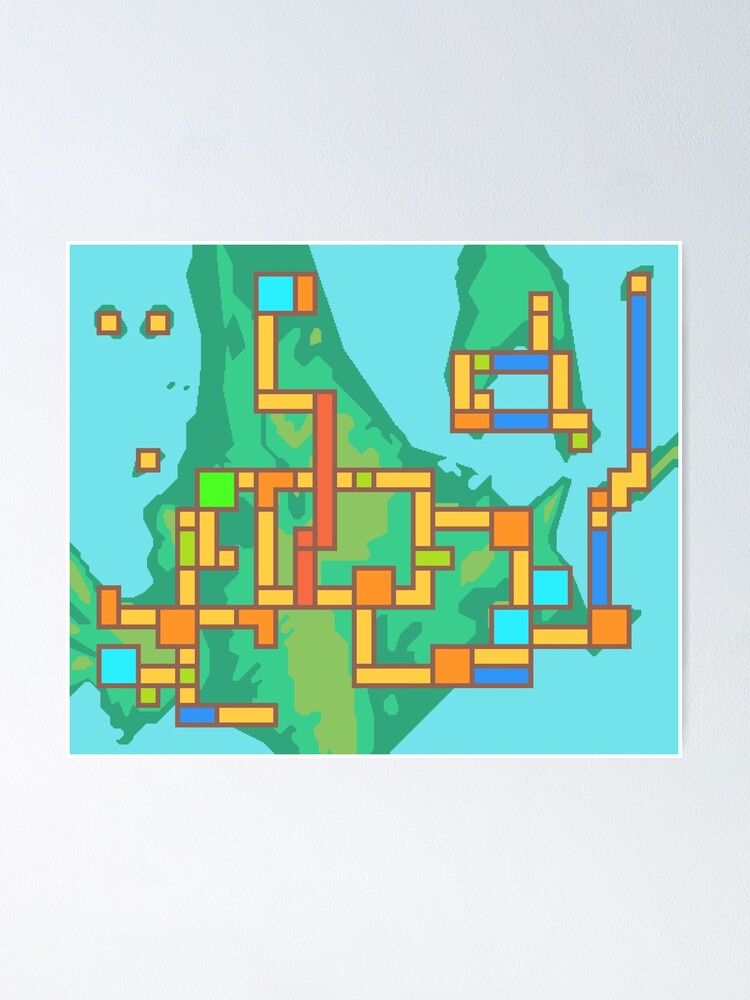 "Sinnoh Map" Poster for Sale by Biochao | Redbubble