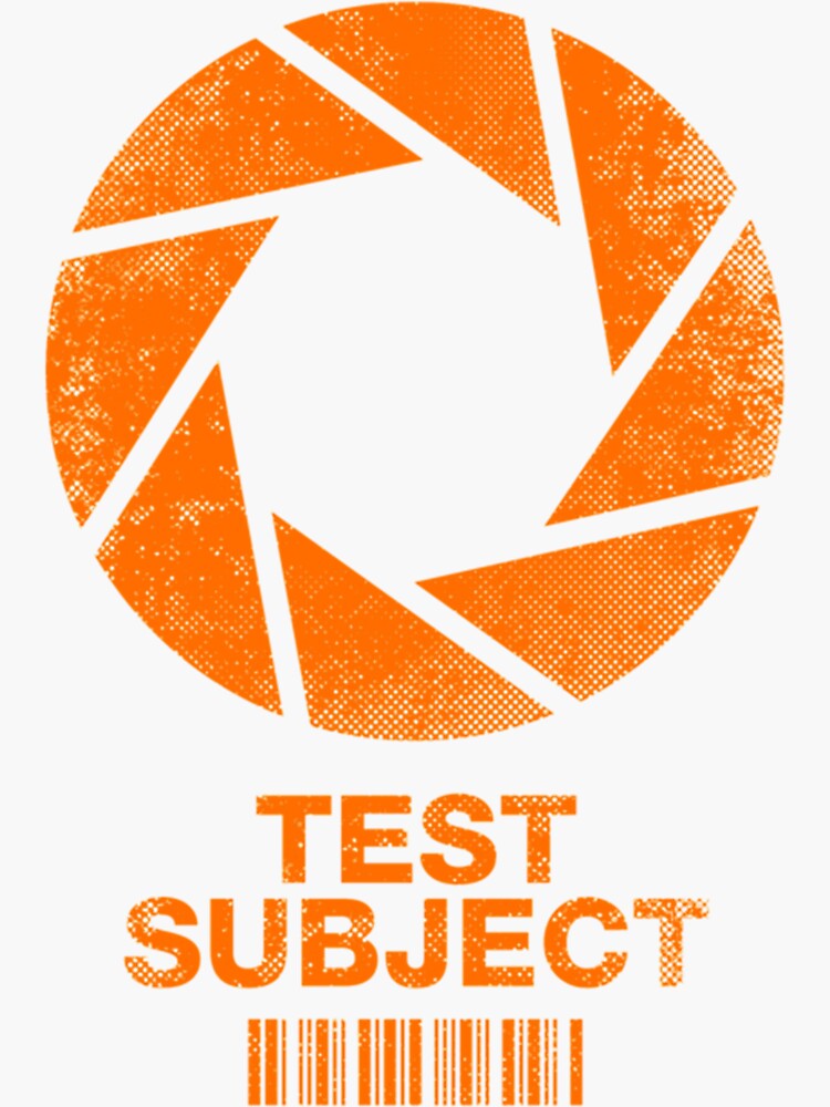 "Test Subject - Orange " Sticker for Sale by Lantern-BRS | Redbubble