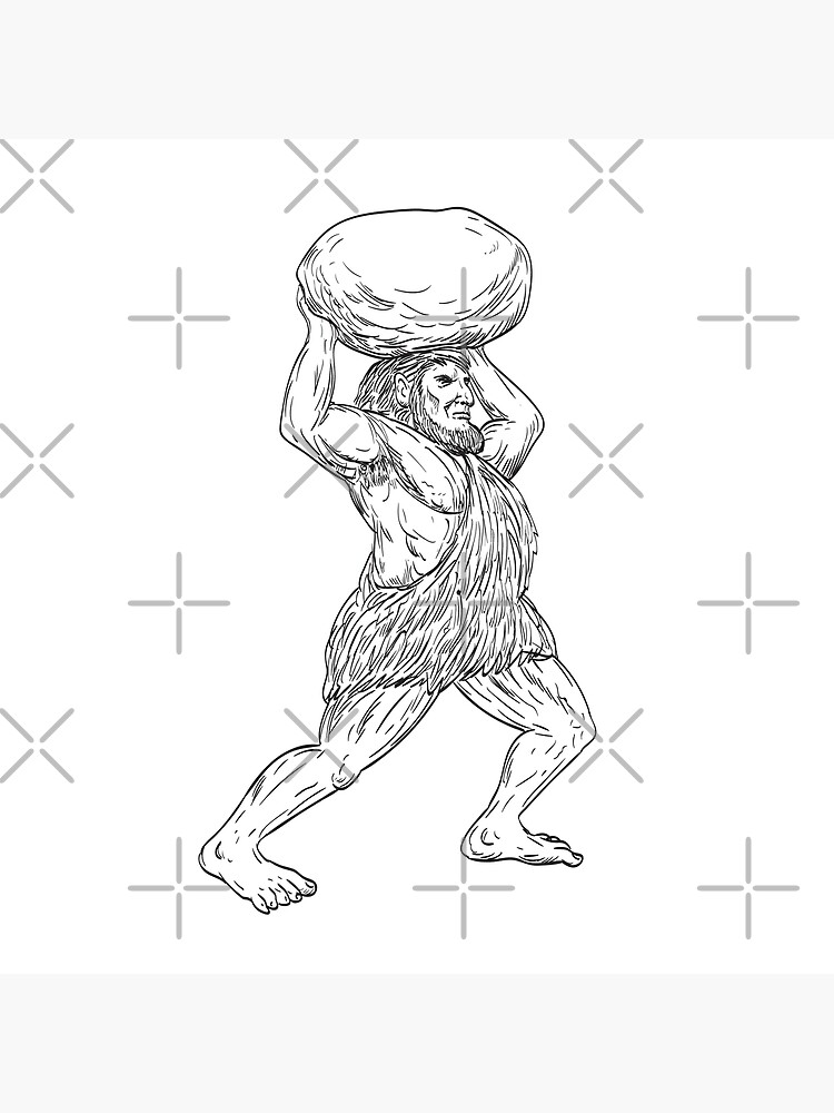 "Jentil or Jentilak a Race of Giants Throwing Rocks or Stone in the ...