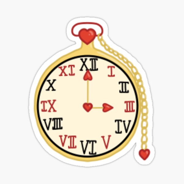 "White Rabbit's Pocketwatch" Sticker for Sale by BadgertheBagel | Redbubble