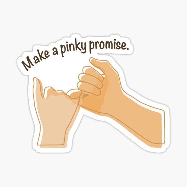 "Make a pinky promise" Sticker by JWSmile | Redbubble