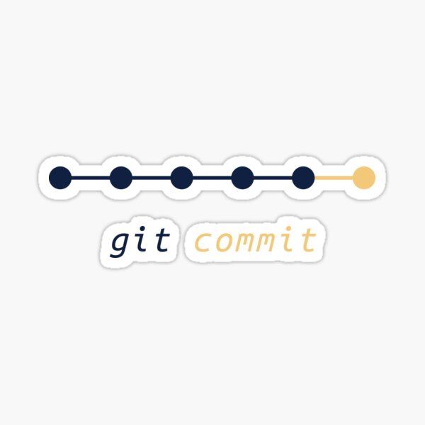 "Git Commit Command" Sticker for Sale by Mechashadow | Redbubble