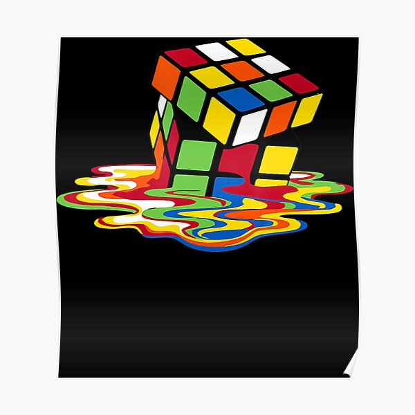 "awesome melting Rubix rubics cube" Poster by KatharinaKroll | Redbubble