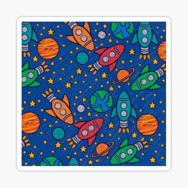 "Space" Sticker for Sale by Doodlebug-Art | Redbubble