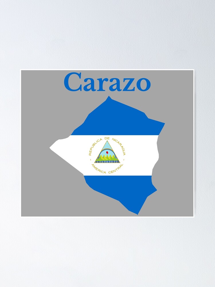 Póster «Diseño de Mapa del Departamento de Carazo, Nicaragua.» de ...
