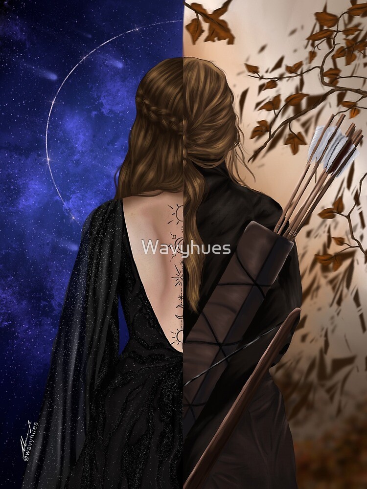"The Huntress and The High lady— Feyre Archeron " Art Print for Sale by ...
