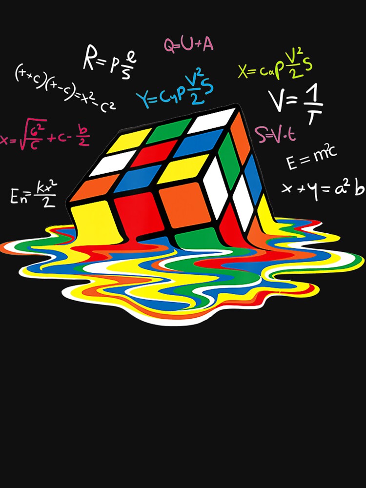 "Cute Melting Cube Funny Rubix Rubics Player Cube Melt" T-shirt for ...