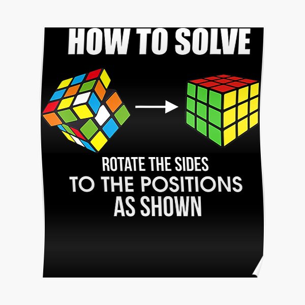 "How To Solve Puzzle Cube Funny Cubing" Poster for Sale by ...