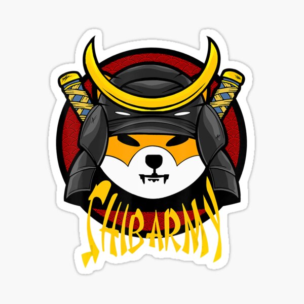 "SHIB ARMY Crypto Samurai Shiba Inu coin" Sticker for Sale by ...