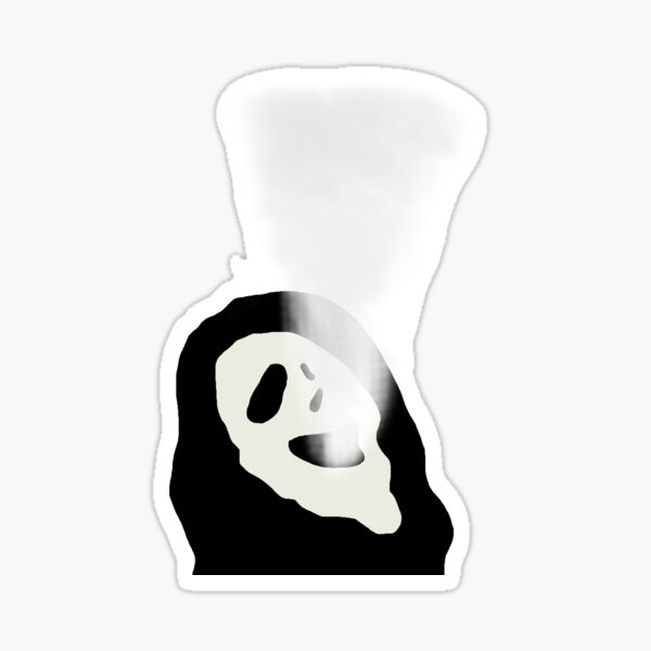 "Scream Mask Smoking" Sticker for Sale by SquaGear | Redbubble