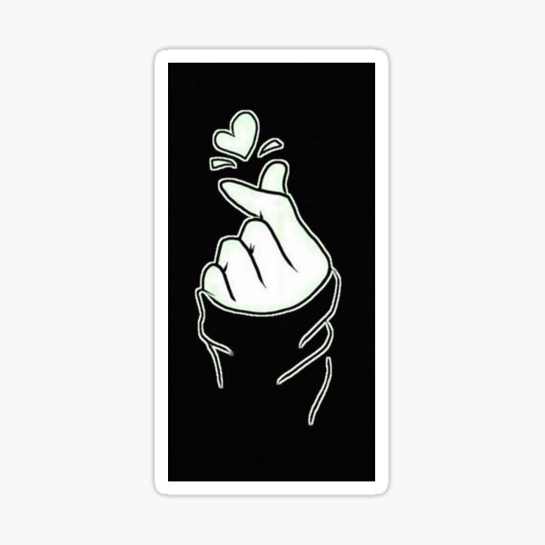"Korean heart" Sticker for Sale by Julianacolombia | Redbubble