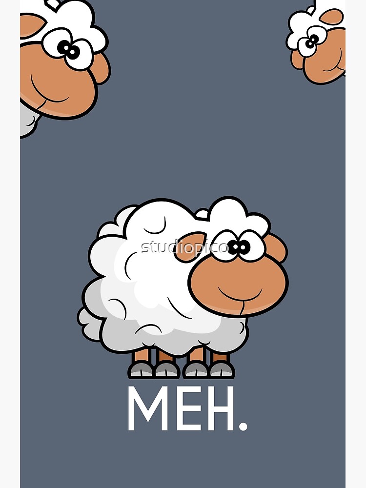 "Comic Sheep Meh" Poster by studiopico | Redbubble