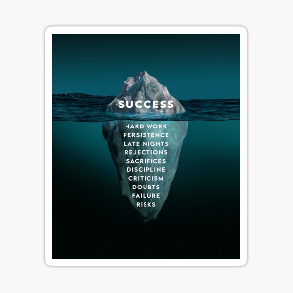 "Motivational and inspirational iceberg Art " Sticker for Sale by ...