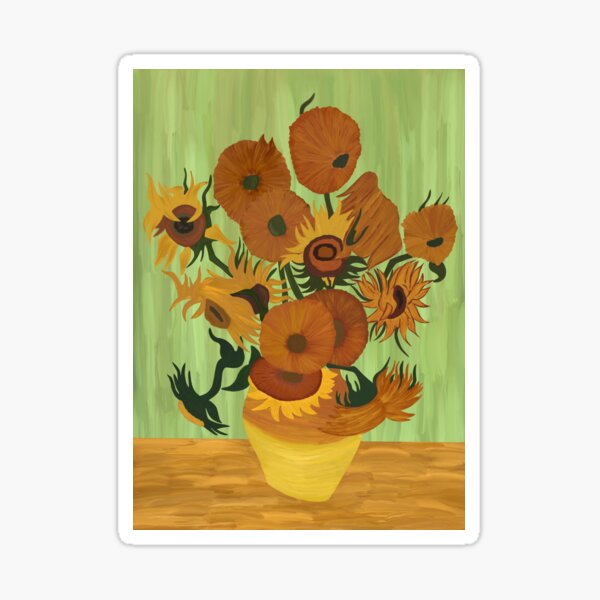 "Van Gogh sunflowers" Sticker for Sale by WorthVisuals | Redbubble