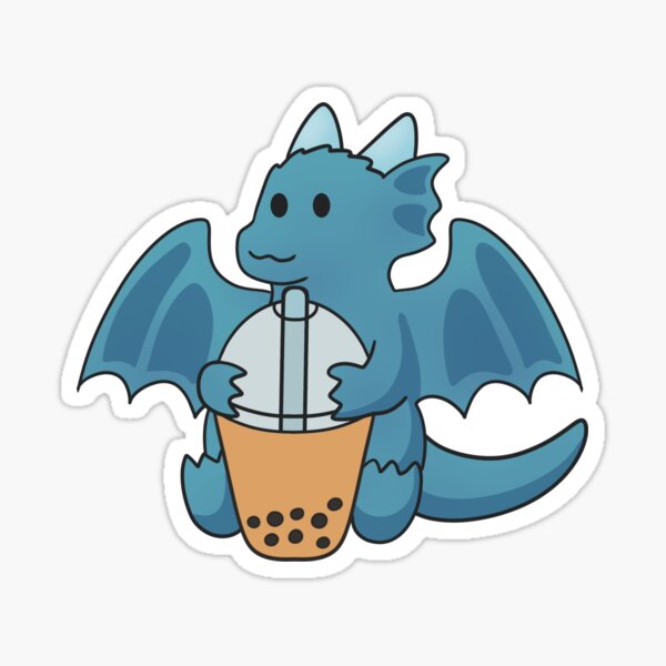 "Dragon Boba" Sticker by BiscuitSnack | Redbubble