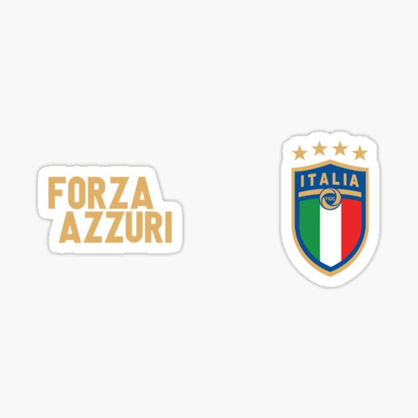 "Italy Soccer Italia Flag Forza Azzurri Football Fan Classic" Sticker ...
