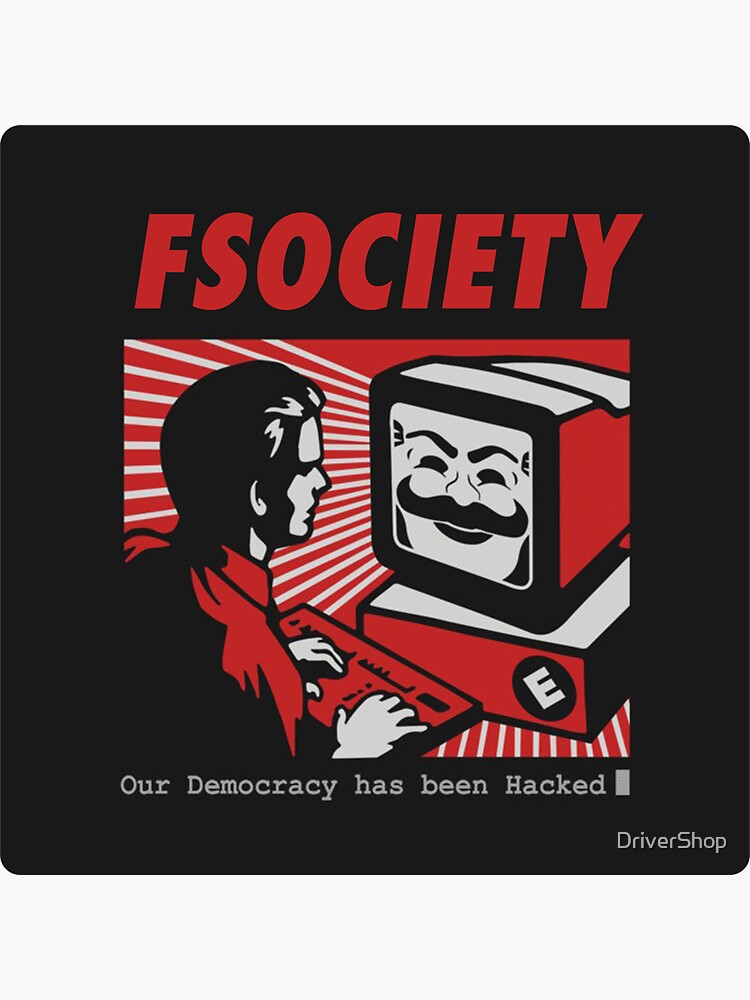 "FSOCIETY" Sticker for Sale by DriverShop | Redbubble