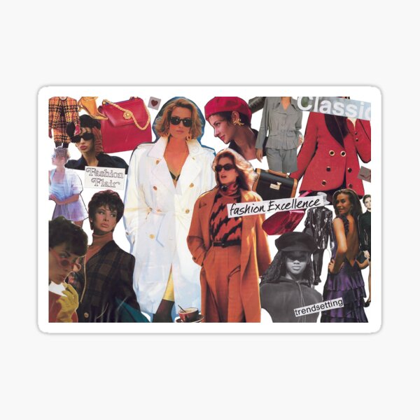 "Fashion Magazine Collage " Sticker for Sale by justpencils | Redbubble