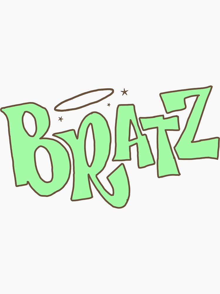 "pastel green bratz logo" Sticker for Sale by ruelia | Redbubble