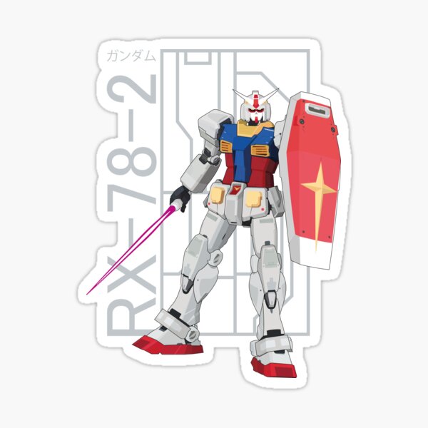 "Gundam RX-78-2" Sticker for Sale by DragonEggPirate | Redbubble