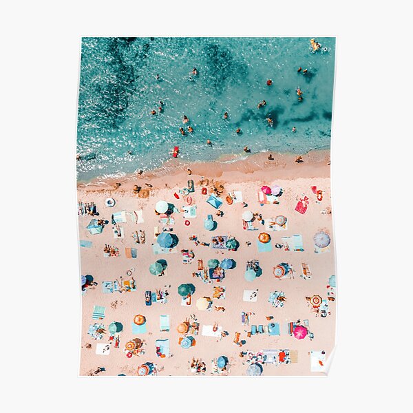 "Aerial Ocean Print, Pastel Colors Beach, Sea Beach Print, Coastal ...