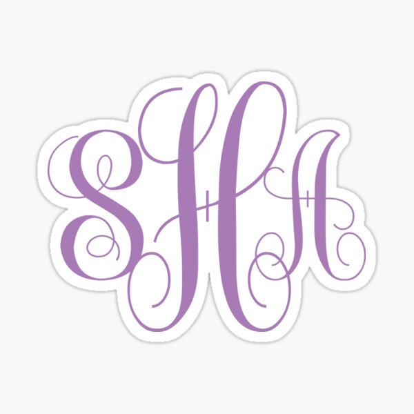 "Customized Monogram" Sticker for Sale by maddy10195 | Redbubble