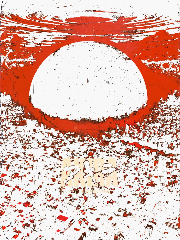 "Akira cyberpunk city explosion poster" Sticker for Sale by ...