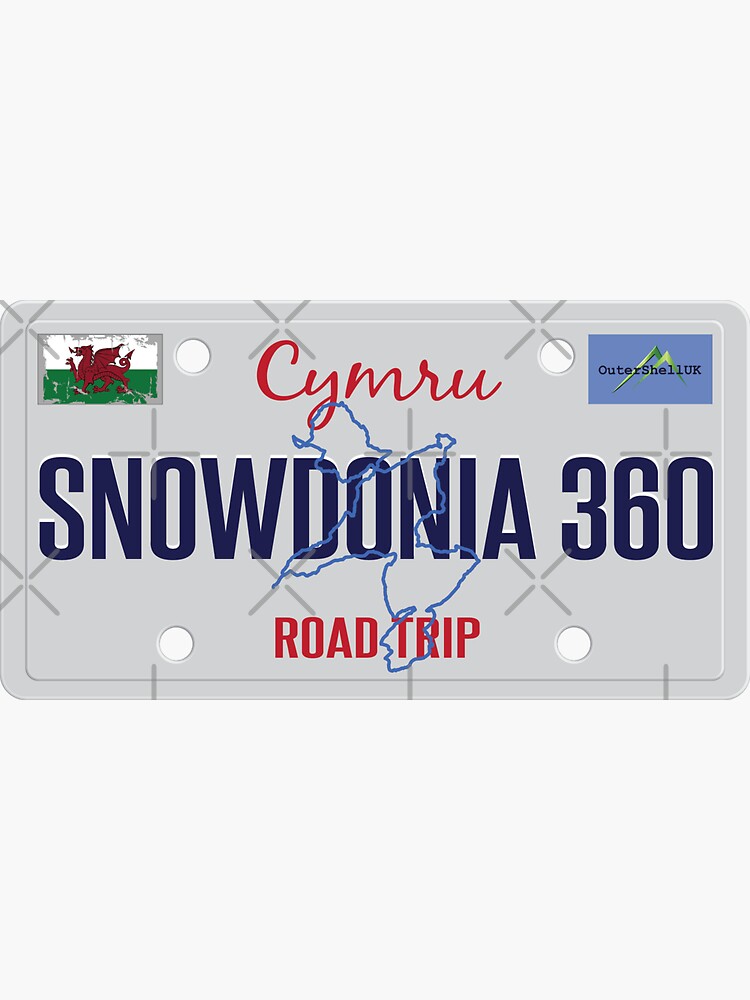 "Snowdonia 360 Wales Motorcycle Car Camper Sticker T-Shirt 01" Sticker ...