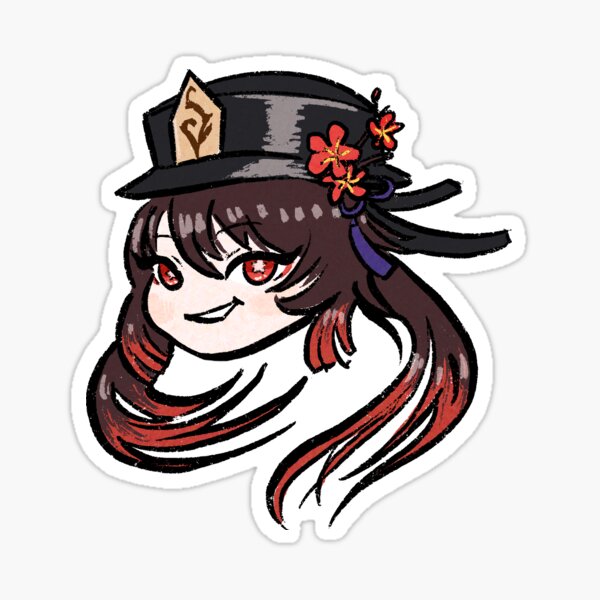 "Hu tao Genshin Impact chibi " Sticker for Sale by Shycl0ud | Redbubble