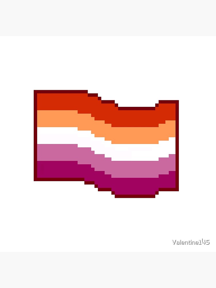 "Lesbian Pride Flag Pixel Art" Poster by Valentine145 | Redbubble