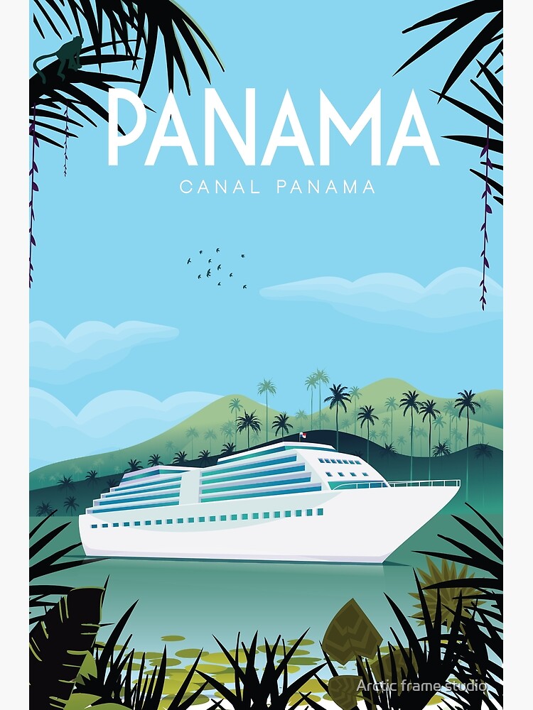 "Panama canal travel poster" Poster for Sale by Arctic frame studio ...