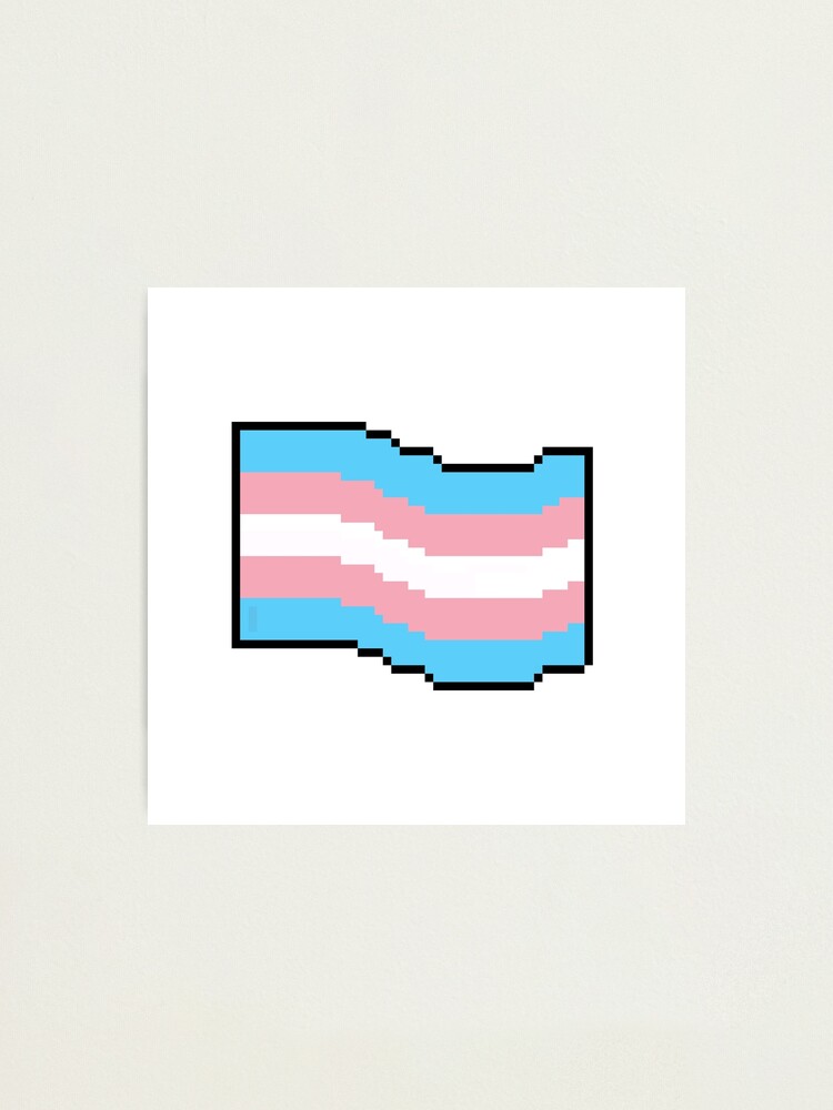 "Transgender Trans Pride Flag Pixel Art" Photographic Print for Sale by ...
