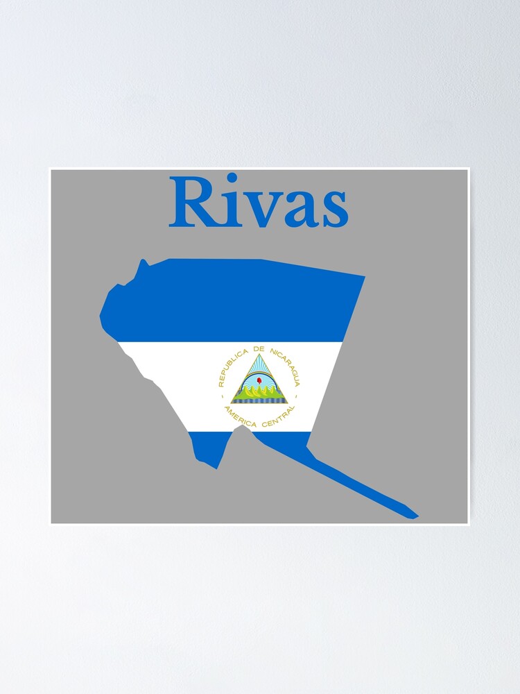 Póster «Diseño de Mapa del Departamento de Rivas, Nicaragua.» de ...