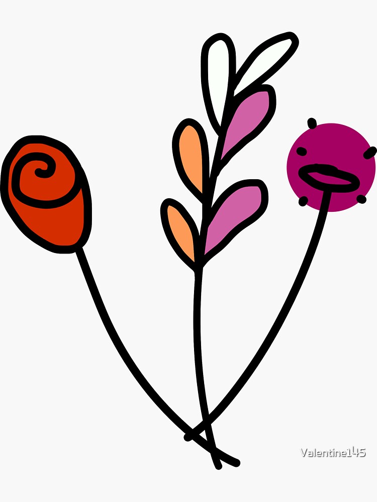 Subtle Lesbian Pride Flag Flowers Sticker By Valentine145 Redbubble